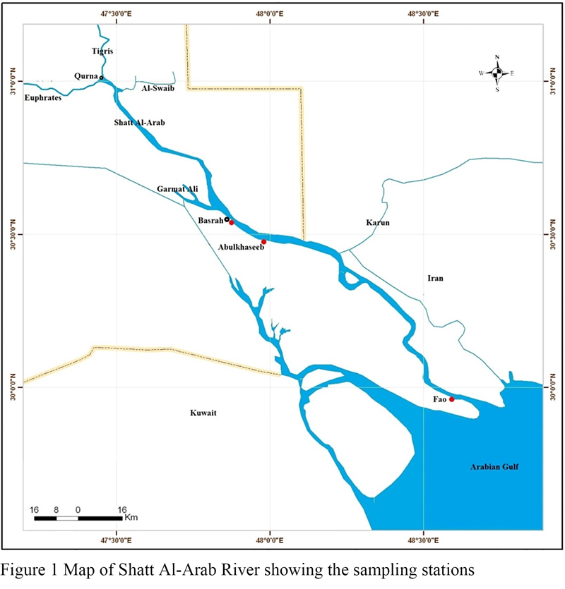 Shatt Al Arab River Map